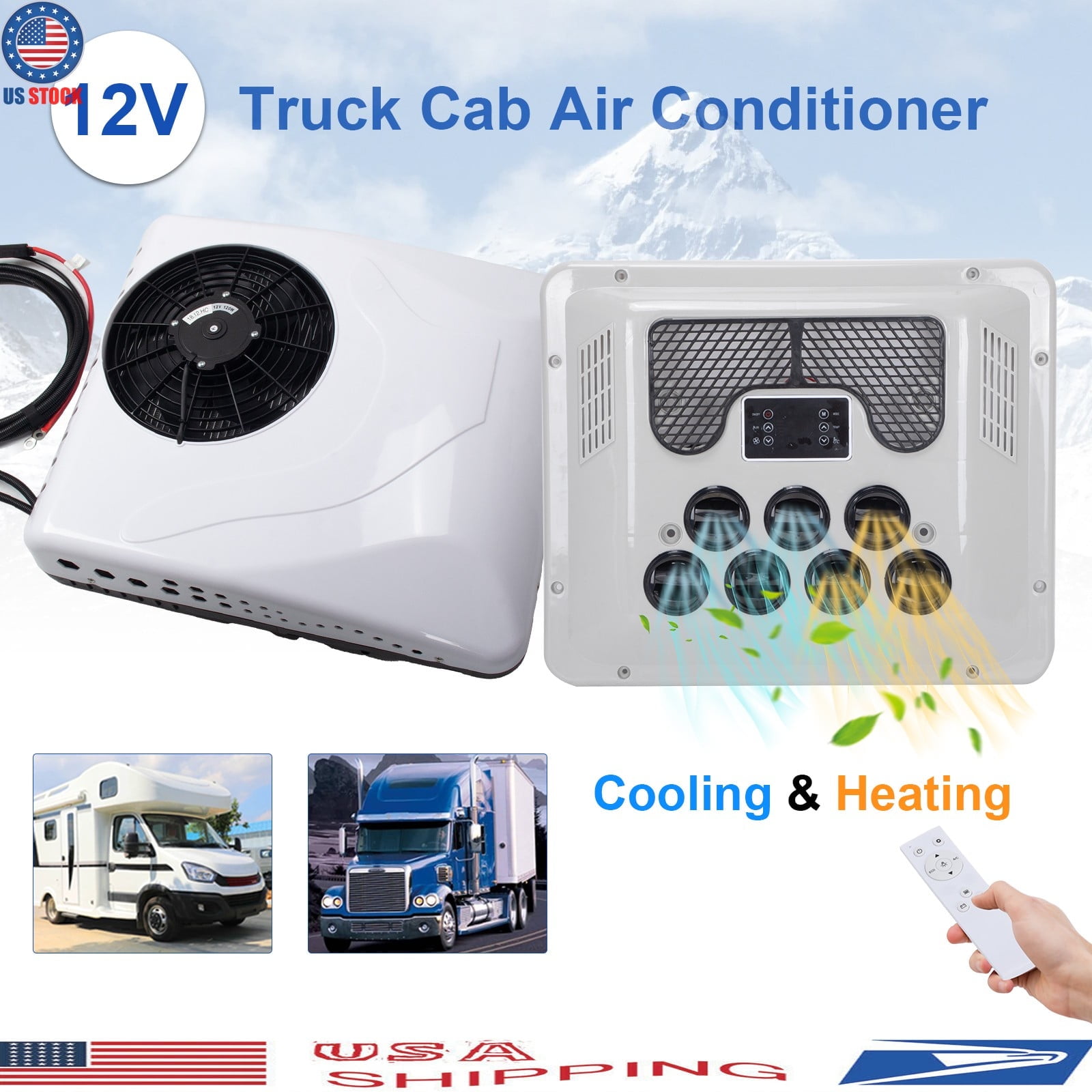 13500BTU RV Rooftop Air Conditioner A/C Unit Cool&Heat For Trailer ...
