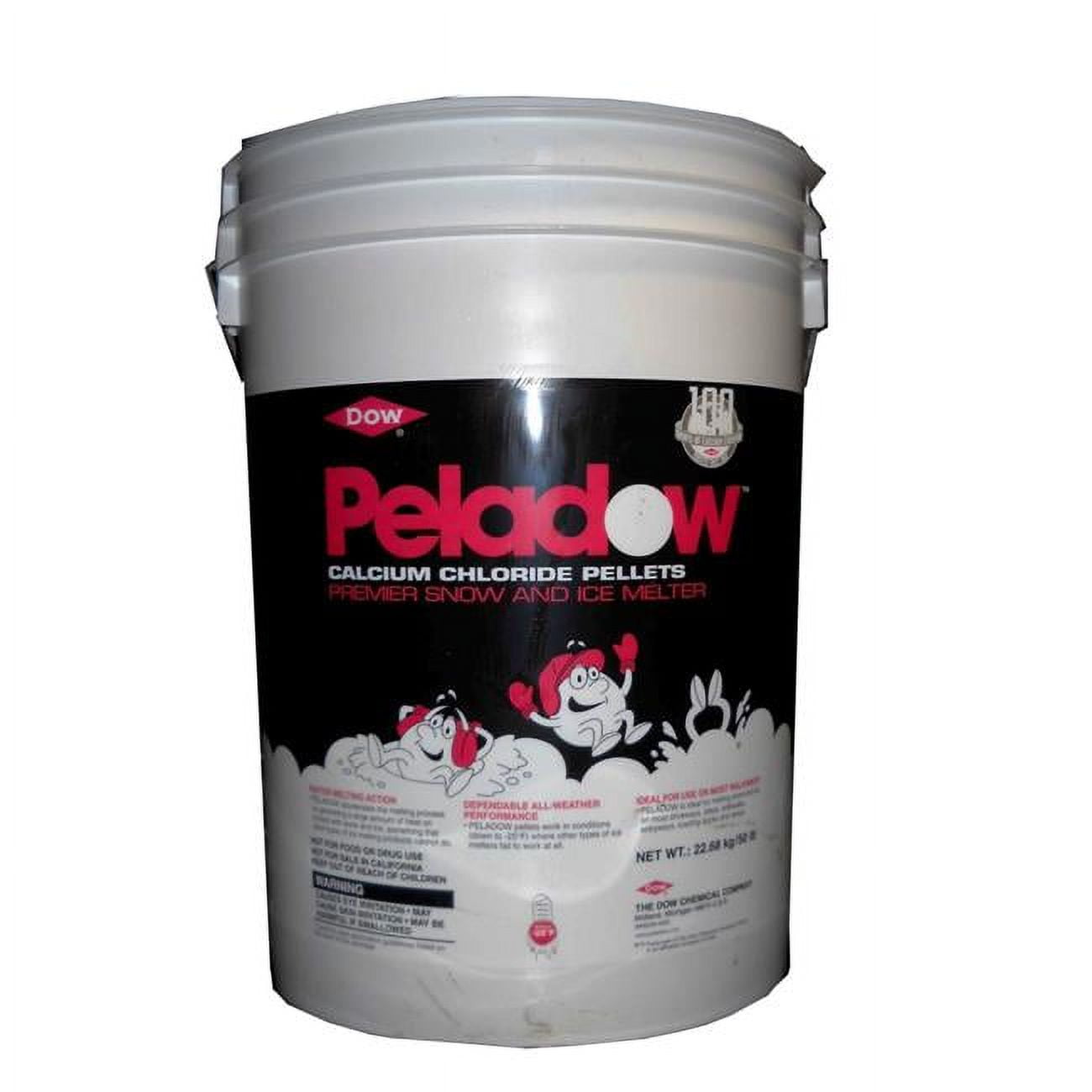 135535 PEC 50 lbs Pail Peladow Ice Melt Calcium Chloride Pellets ...