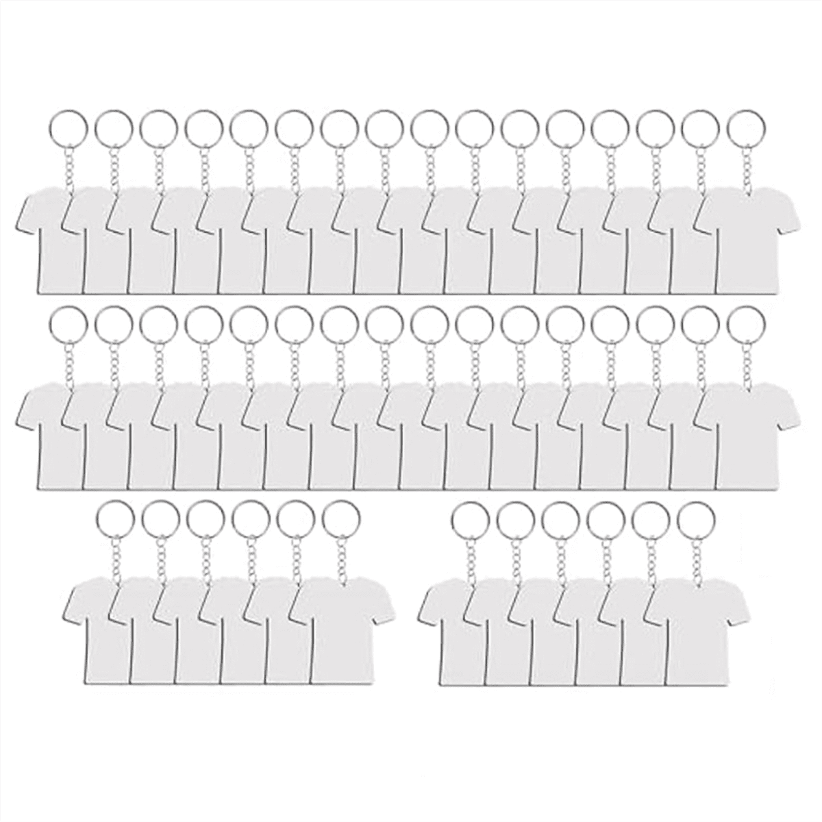 135PCS Sublimation Keychain Blanks Double Sided MDF Key Chians Heat ...