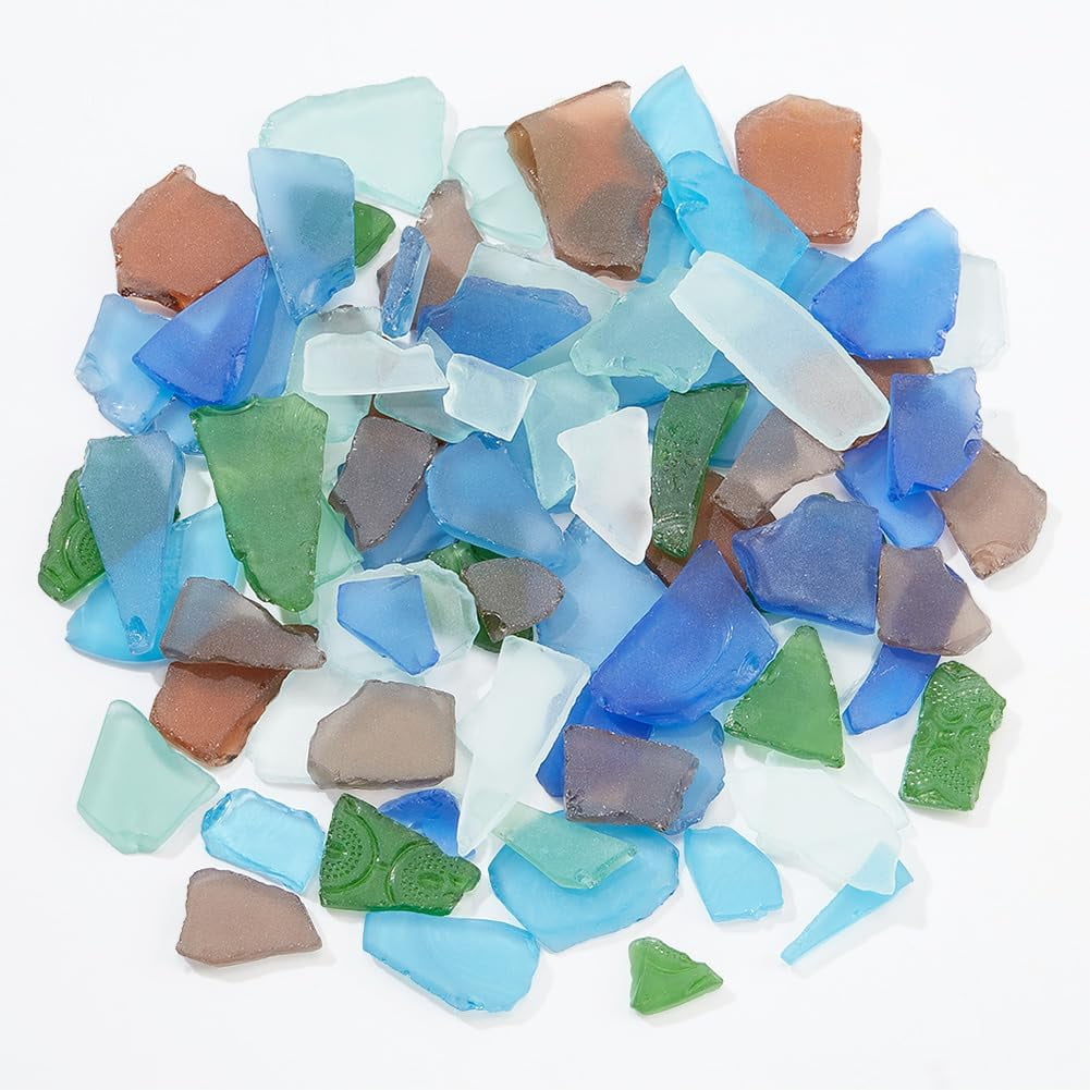 135Pcs Mosaic Tiles Irregular Shapes Glass Tile Glass Stained Pieces ...