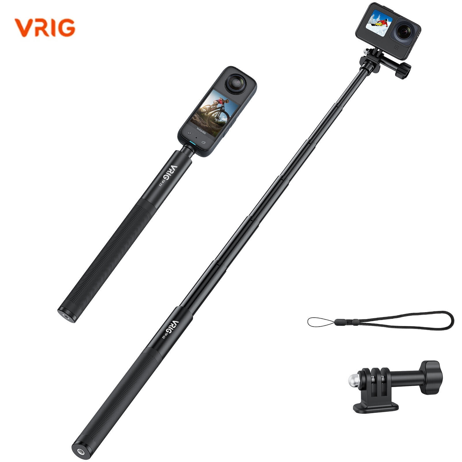 135cm Action Camera Selfie Stick Extension Pole for GoPro Hero 12 11 10 ...