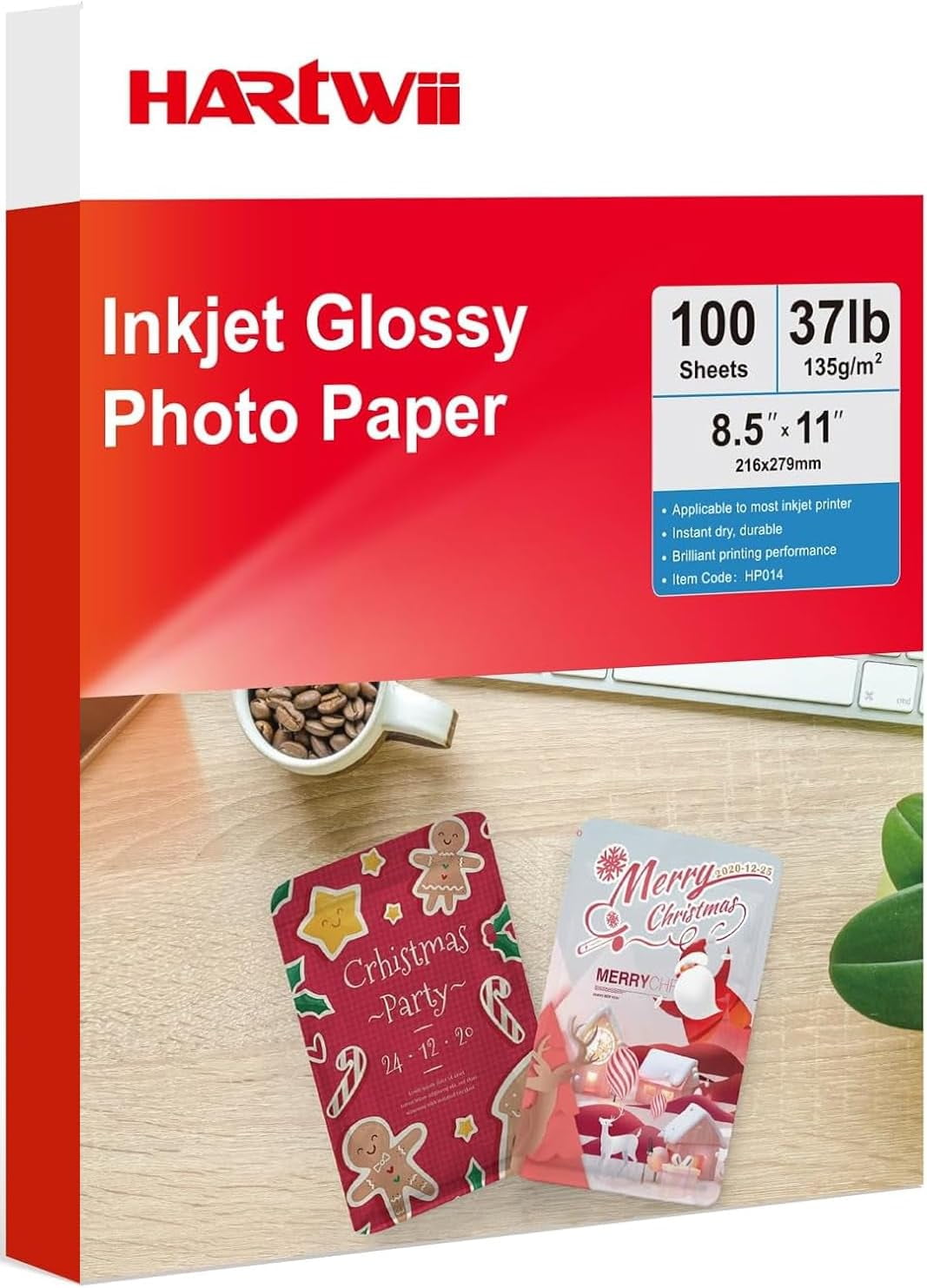 135gsm High Glossy Photo Paper 100 Sheets 8.5x11 Inches Thin Printing ...