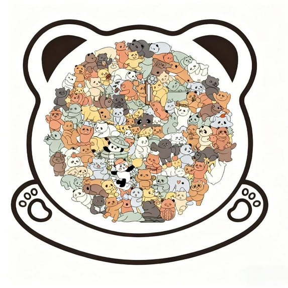 135pcs Colored Dog Shaped Wooden Jigsaw Puzzle, Dogs Shaped Wooden ...