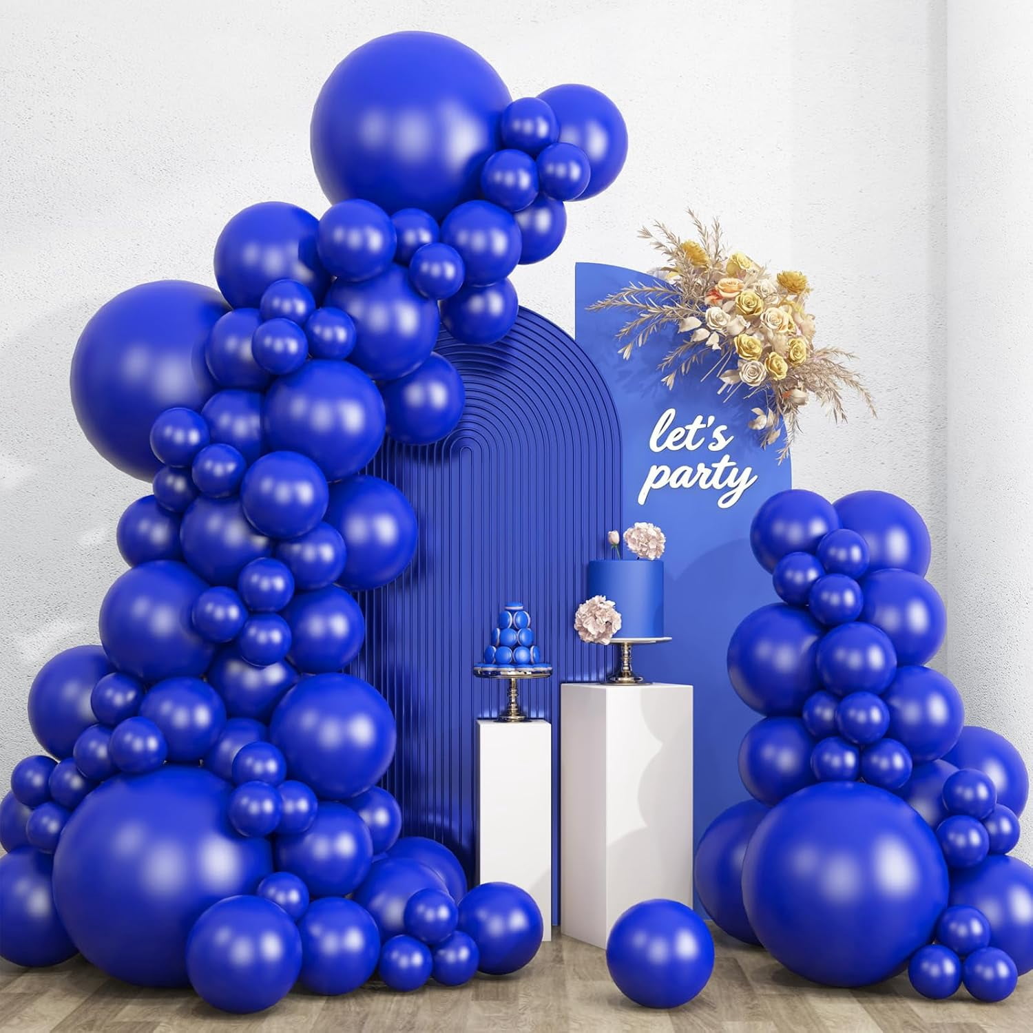 135pcs Royal Blue Balloons, Latex Balloon Different Sizes 18 12 10 5 ...