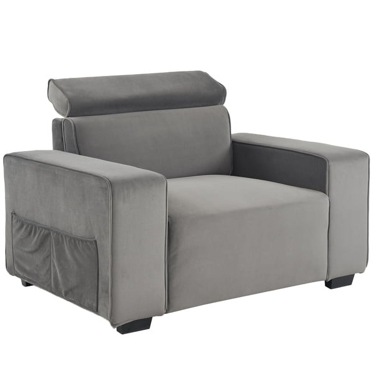 136*96*83cm Retro Pu 26cm Fully Detachable Armrests Single Seat With ...