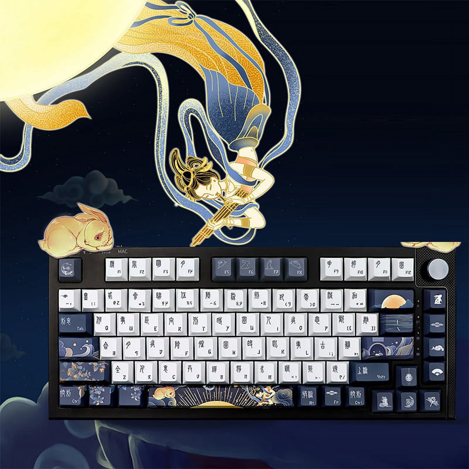 136-Key PBT Keycap for 61/68/87/96/98-Key Mechanical Keyboard with ...