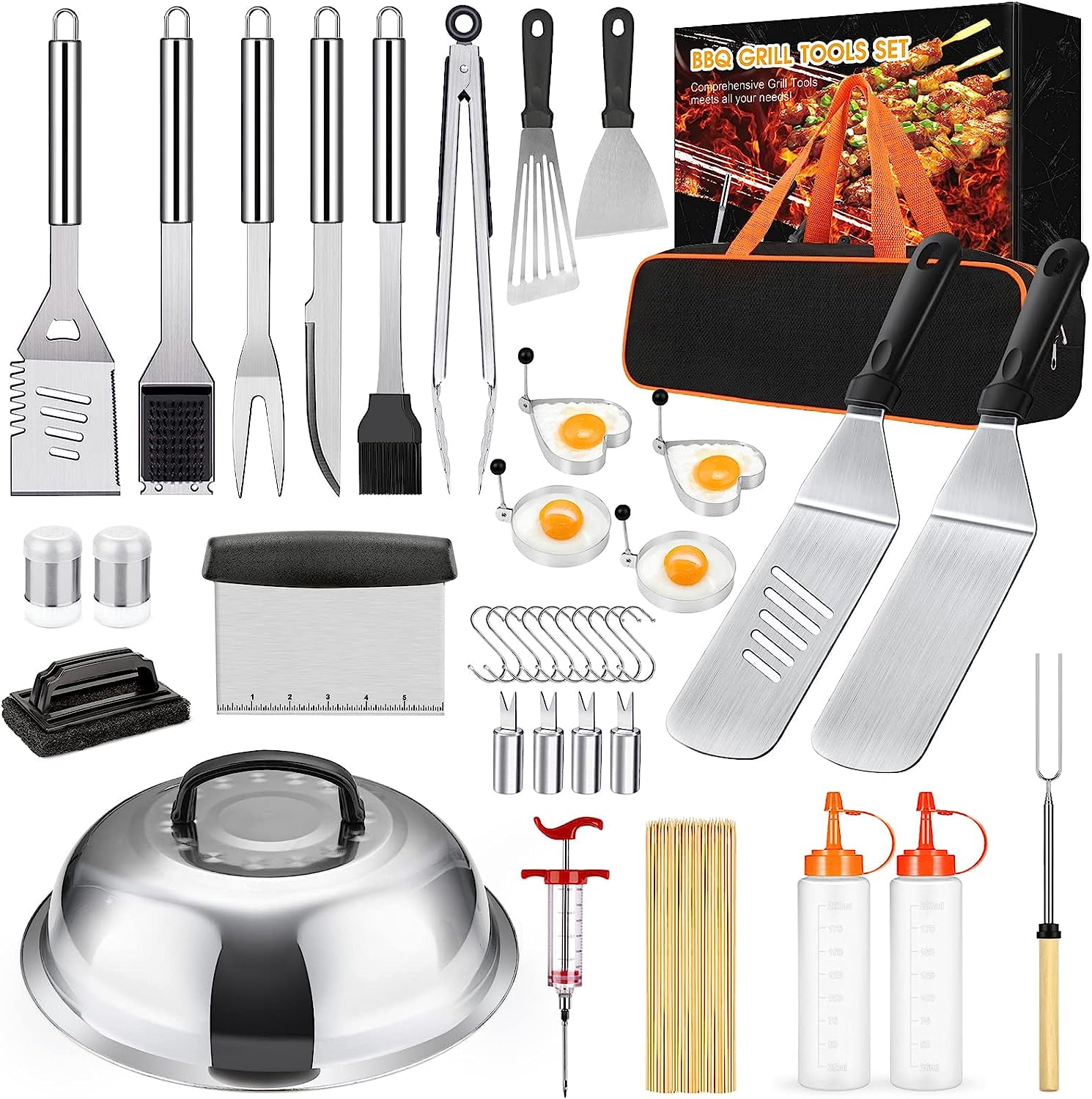 Blackstone 136 PCS Griddle Accessories Kit, BBQ Tools Set with Outdoor ...