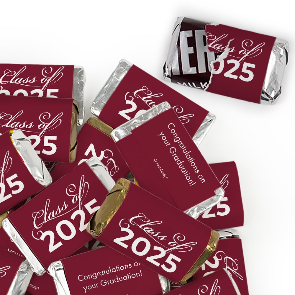 136 Pcs Maroon Graduation Candy Party Favors Class of 2025 Hershey's ...