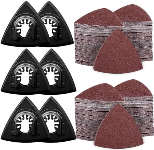 136 count Oscillating Tool Sanding Pad Kit, Contains 6 count Triangle ...