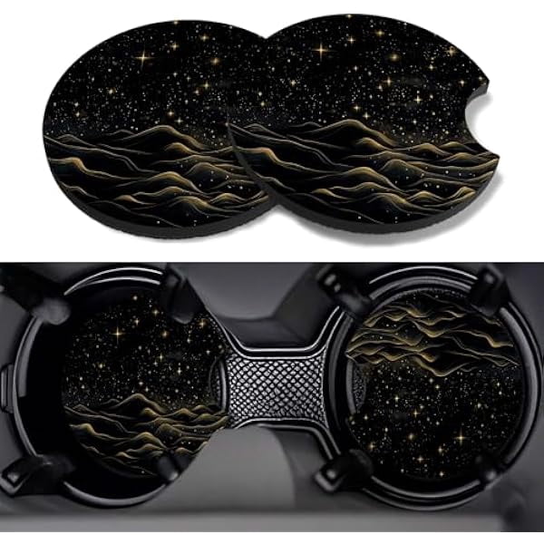 1369 Car Cup Coasters,2 Pack Car Coaster,2.75inch Anti Slip and ...