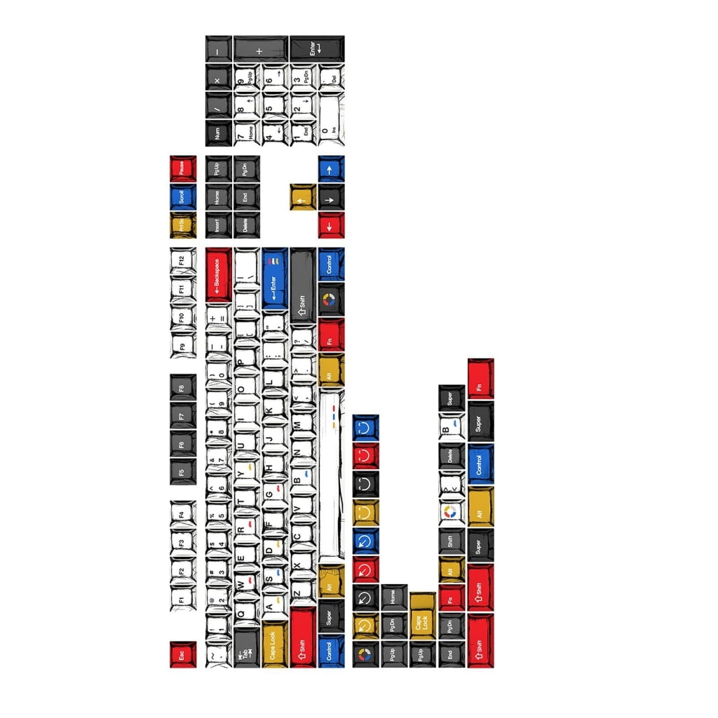 136Key PBT Keycap 10mm Height MX Switches Keycaps Minimalist Designs ...