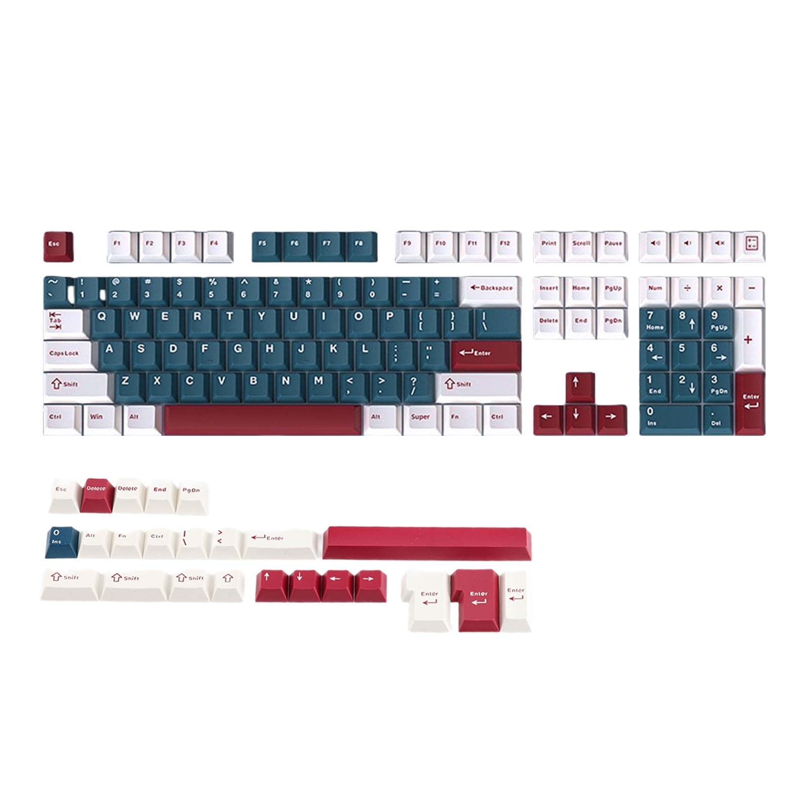 136Keys Customized Original Height Mech Styles Keycaps Double Shot ...