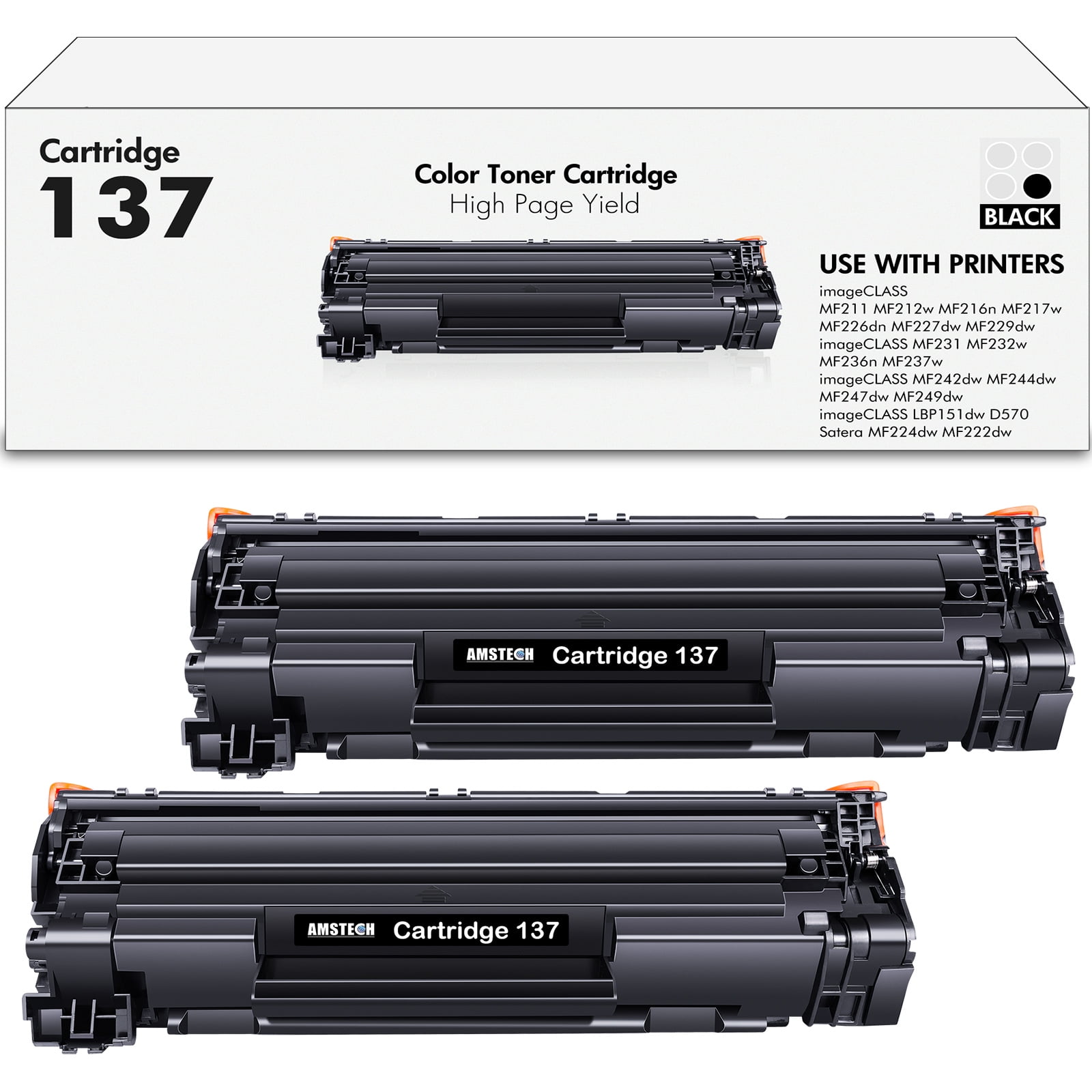 137 Black Toner Cartridge Compatible for Canon 137 CRG137 ImageCLASS ...