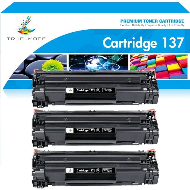 137 Toner Cartridge Black 3-Pack Compatible for Canon 137 9435B001 ...