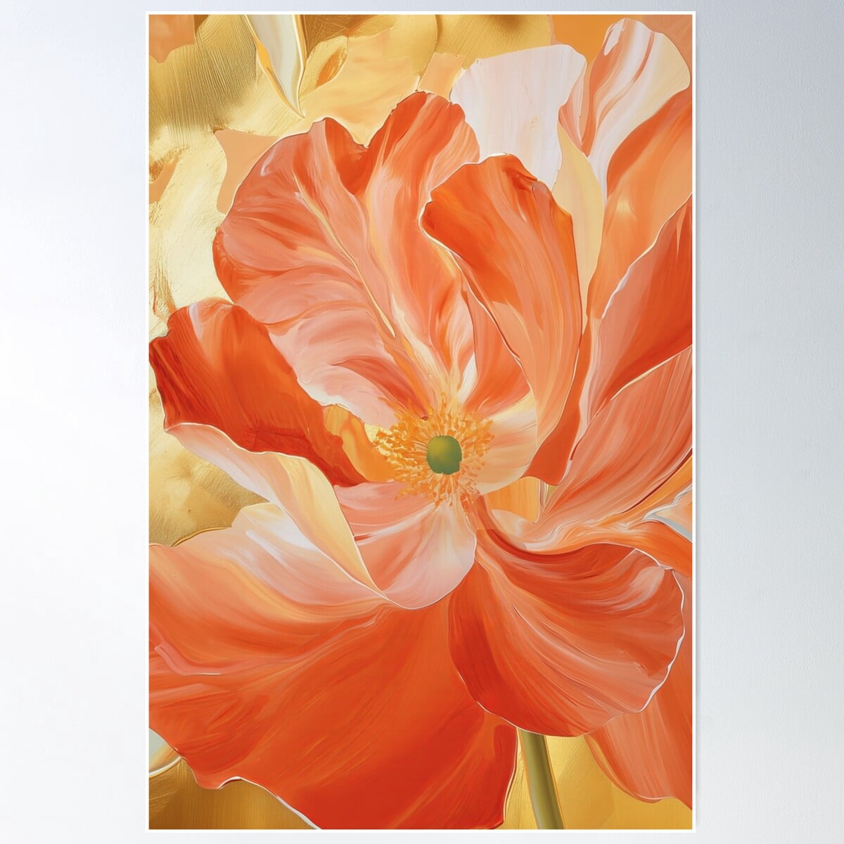 1370 Floral Abstraction Poster Wall Art, Modern Wall Decor For Living ...
