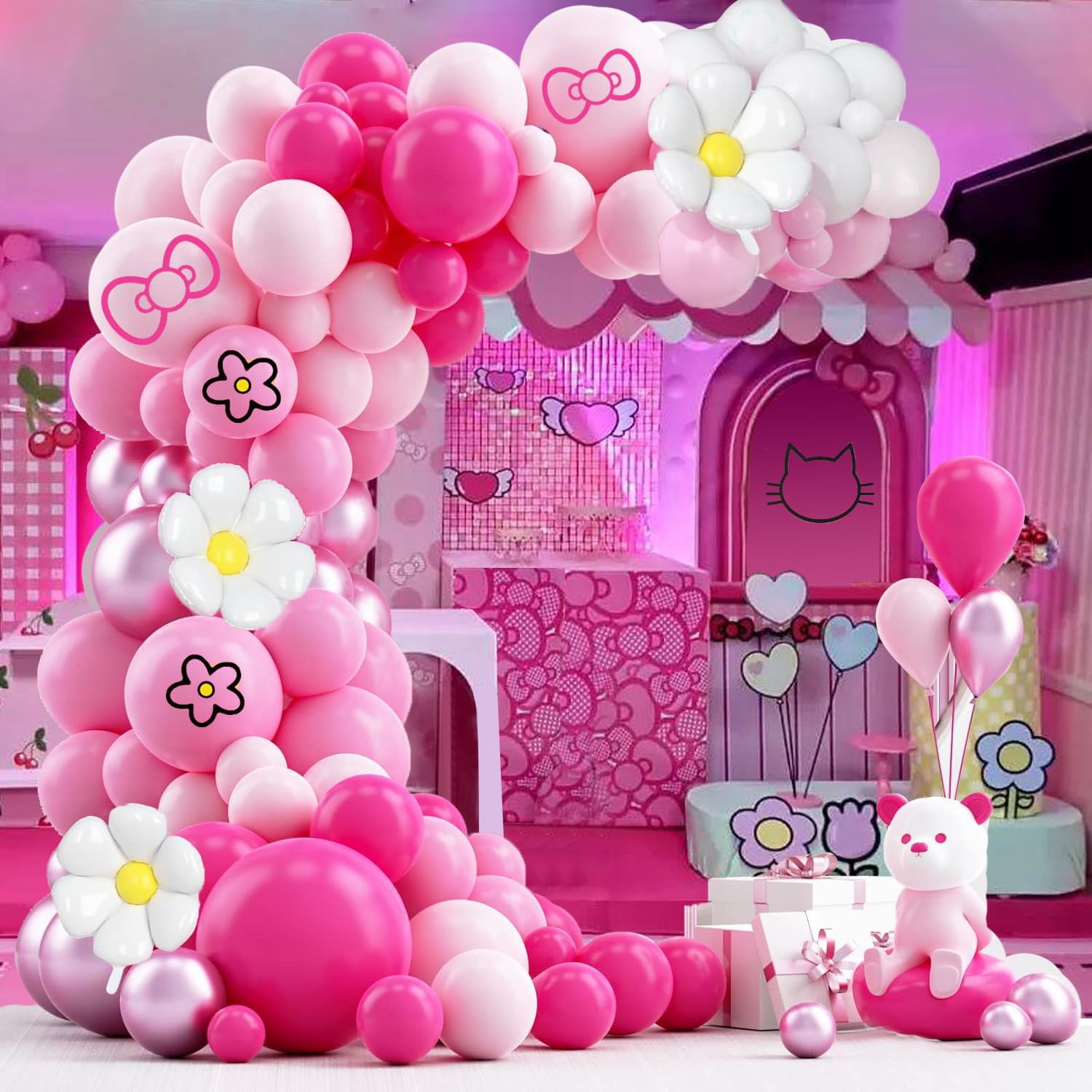 137Pcs Cartoon Cat Balloons STF9 Decorations Cartoon Cat Balloon ...
