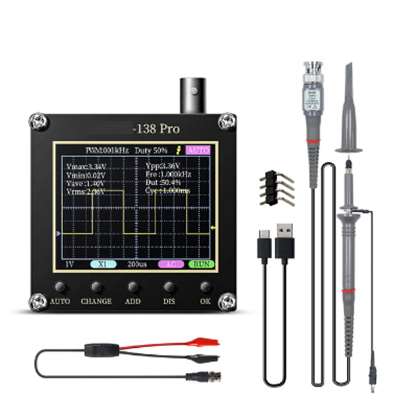 138 PRO Handheld Digital Oscilloscope,200 /S,KHz,Analog Bandwidth ...
