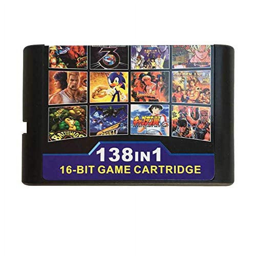 138 in 1 Game Cartridge 16 bit Game Card for Sega Mega Drive Genesis ...