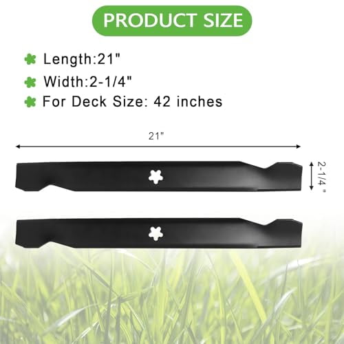 138498 532138971 Lawn Mower Blades Set 42 inch Deck Compatible with ...
