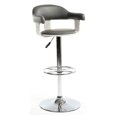 1386 Bella Vita Pneumatic Adjustable Stool w/ Wood Backand Seat in ...