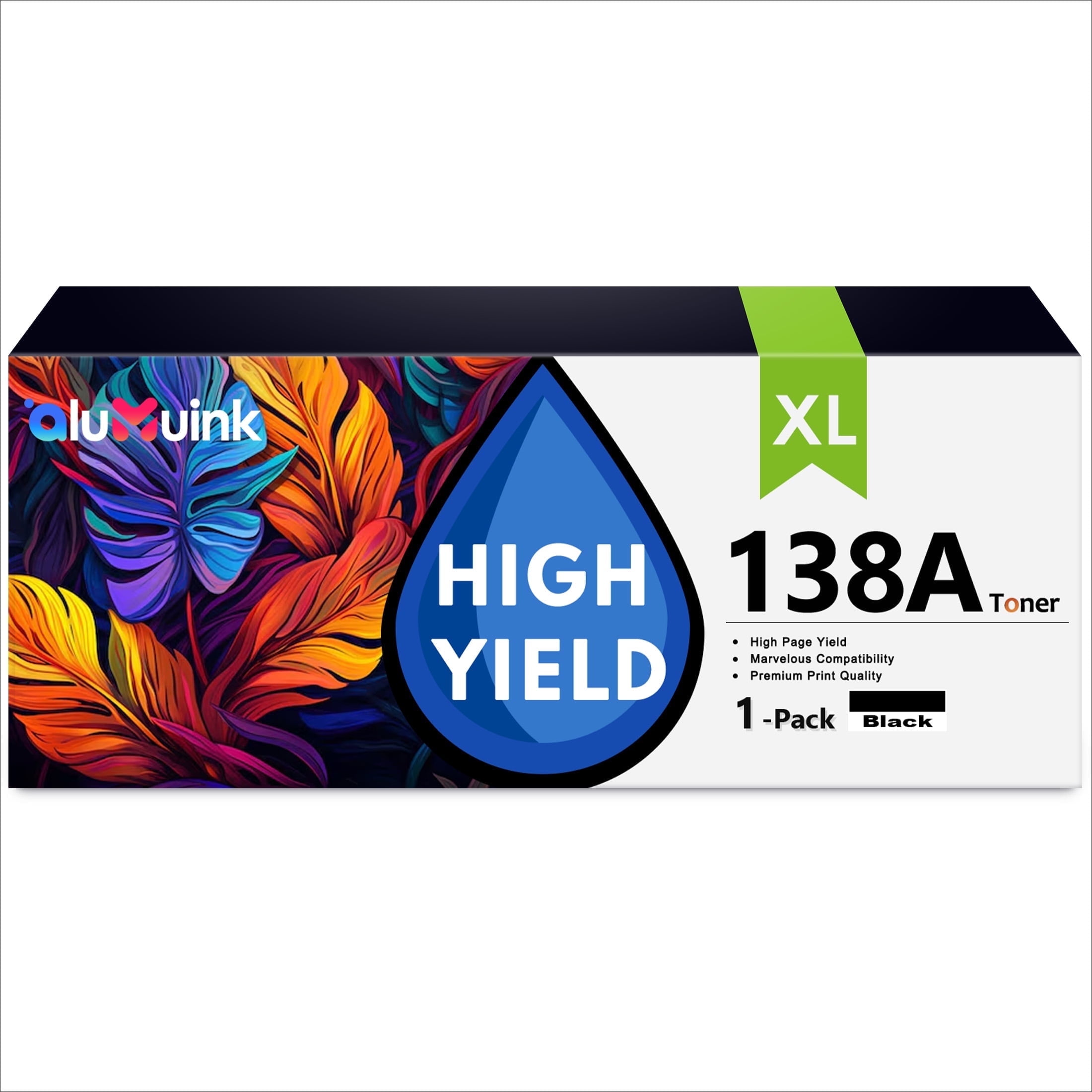 138A Toner Cartridge 1 Pack Compatible for HP 138A W1380A Black Toner ...