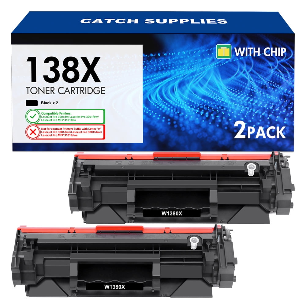138X with Chip High Yield Compatible Toner Cartridges for HP 138X ...