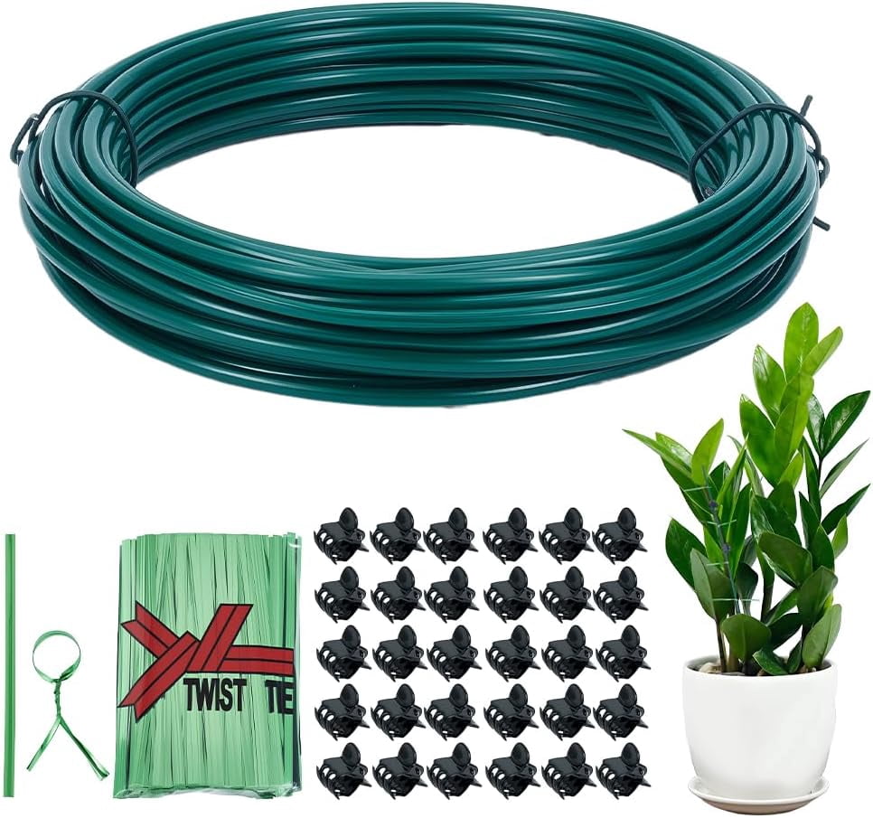 139.4Ft Plant Stakes Cuttable Bendable Plant Stakes Roll Sturdy Garden ...