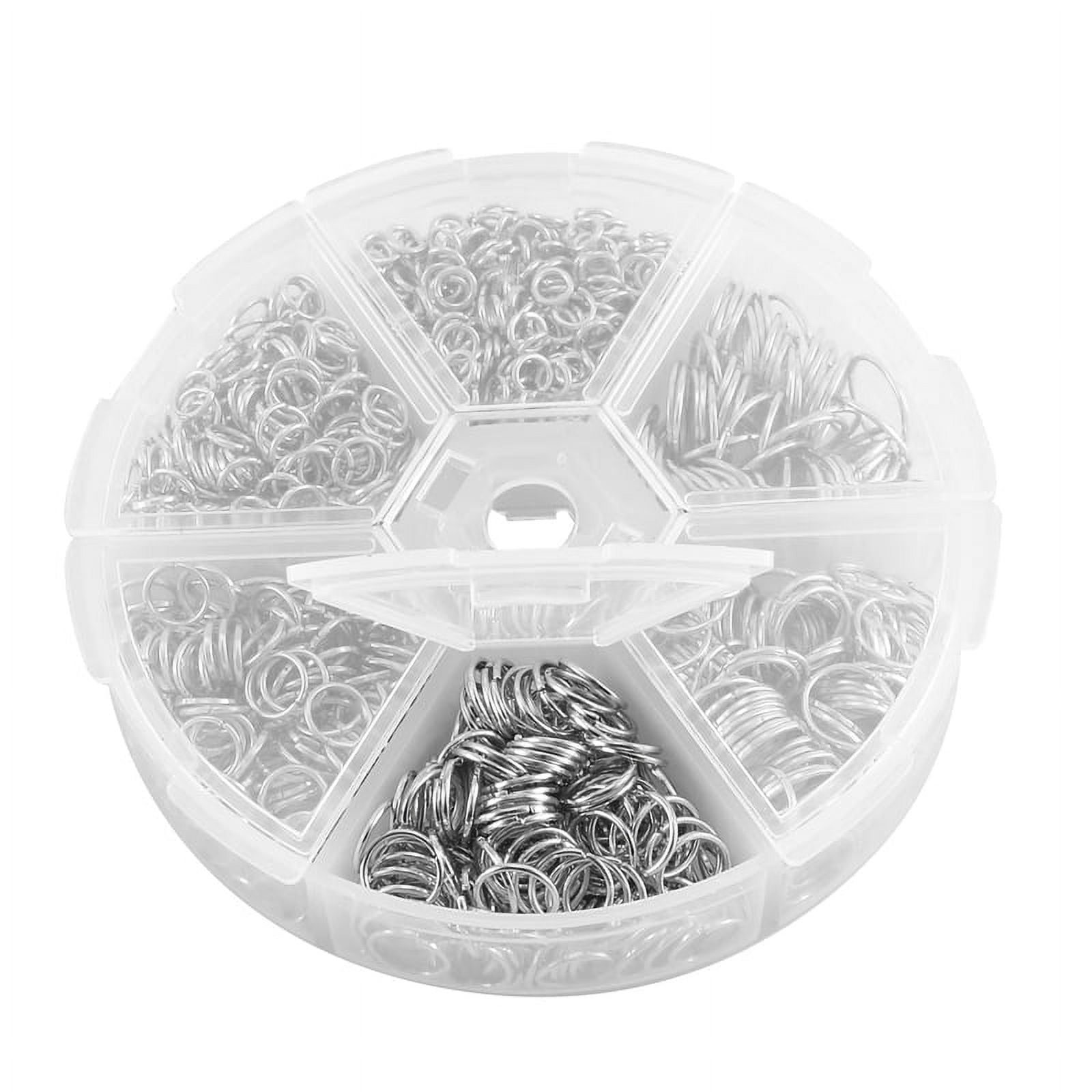 1390Pcs O Ring Connectors Metal Open Jump Rings Set,Silver - Walmart.com