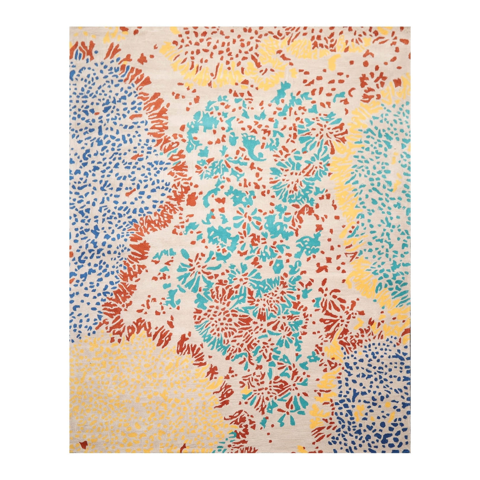 13969 Hand Tufted 100% Wool Coral Reef Oriental Area Rug Beige Color 7 ...