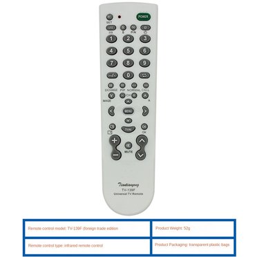 Brightstar BR100B Universal TV Remote - Walmart.com