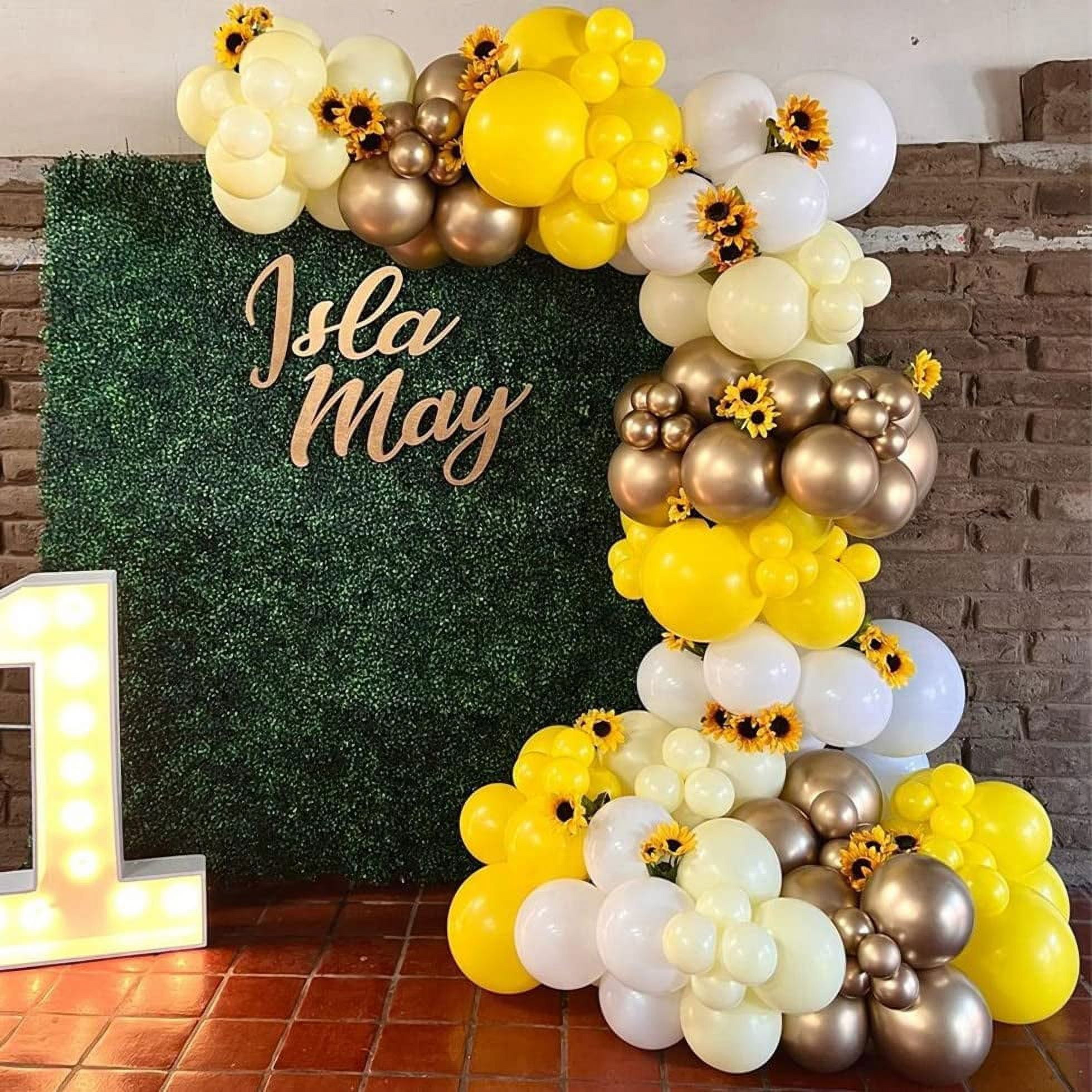 139PCS Sunflower Balloons Garland Kit with Artificial Sunflowers Yellow ...