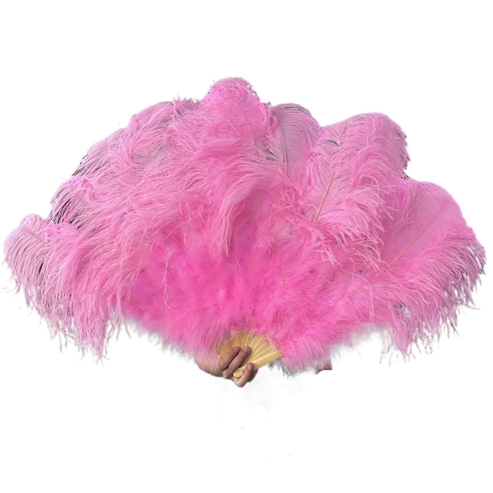 13Bones Ostrich Feather Fan Stages Performance Carnival Show Accessory ...
