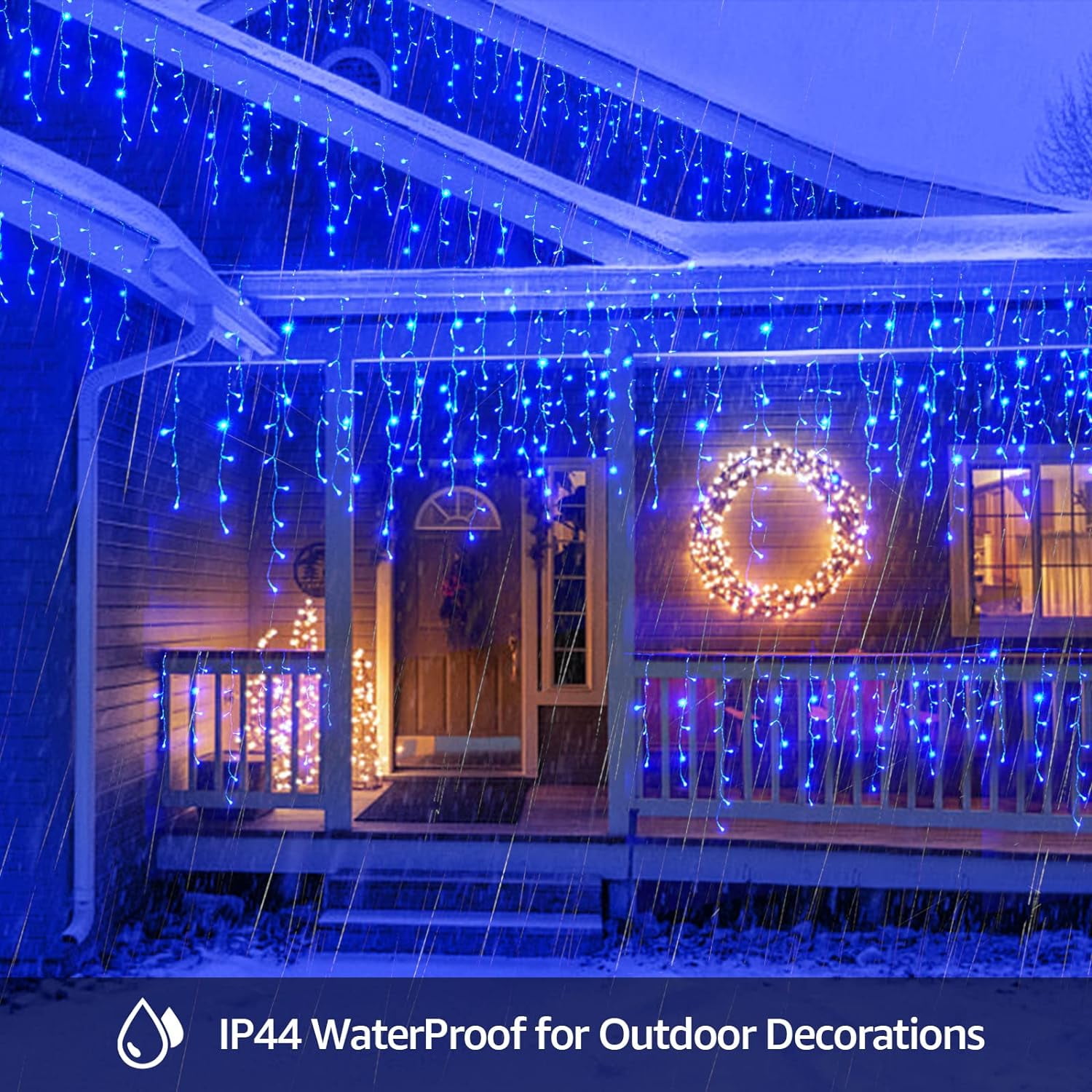 13FT Christmas Outdoor String Lights, Extendable LED Waterproof Fairy ...