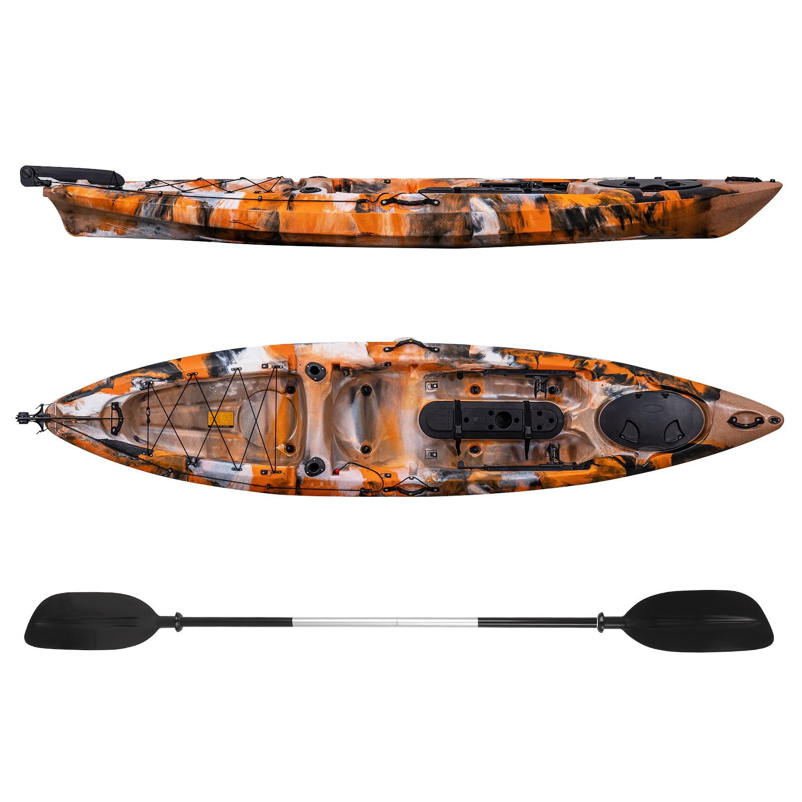13FT Fishing Kayaks, Sit on Top Kayak for Adults with Paddle ...