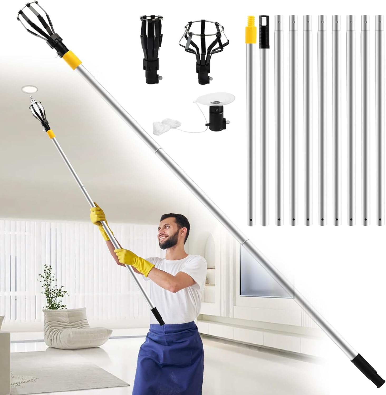 13FT Light Bulb Changer for High Ceilings Light Bulb Changer Pole ...