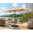 13FT Outdoor Patio Umbrella with Base Included, Double Sided Pool ...