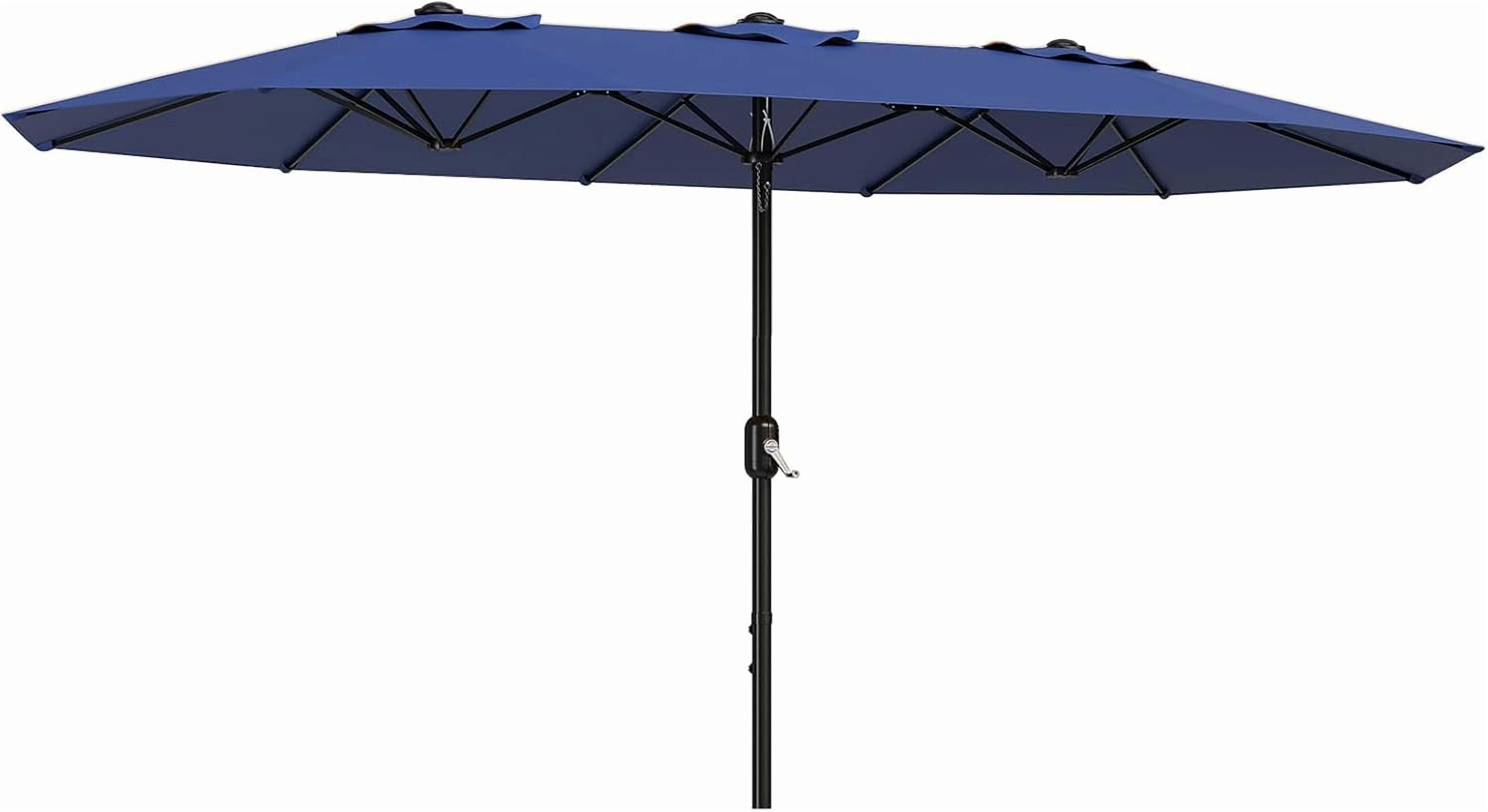 13FT Patio Umbrella, Outdoor Double-Sided Rectangle Market Umbrella ...