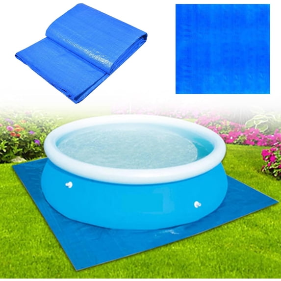 13Ft Swimming Pool Liner Pad 16 Foot Pool Ground Cloths Rectangular for ...