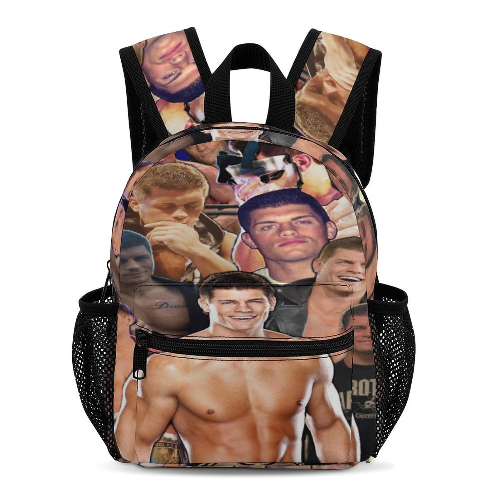 13In Co-dy Wrestler Rh0d Backpack Front Pocket Small Knapsack Cartoon ...