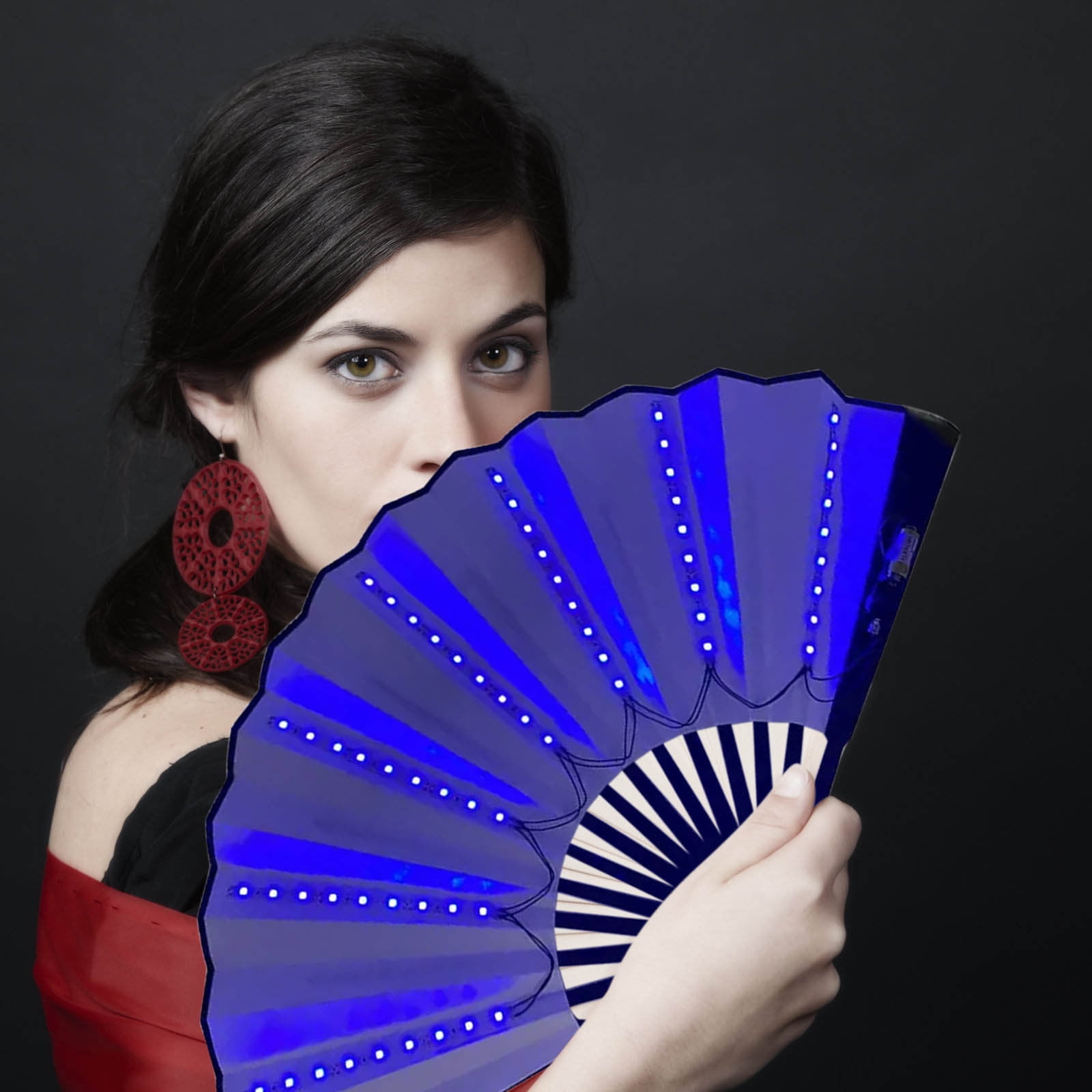 13In Luminous Large Holographic Folding Hand Fan, Boots on The Ground ...