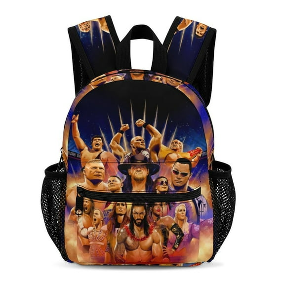 13In Wres-Tler-W,W-E Backpack Front Pocket Small Knapsack Cartoon ...