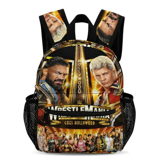 13In Wres-Tler-W,W-E Backpack Front Pocket Small Knapsack Cartoon ...