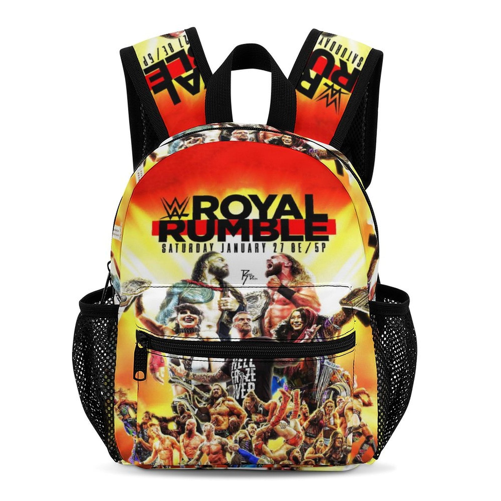 13In Wres-Tler-W,W-E Backpack Front Pocket Small Knapsack Cartoon ...