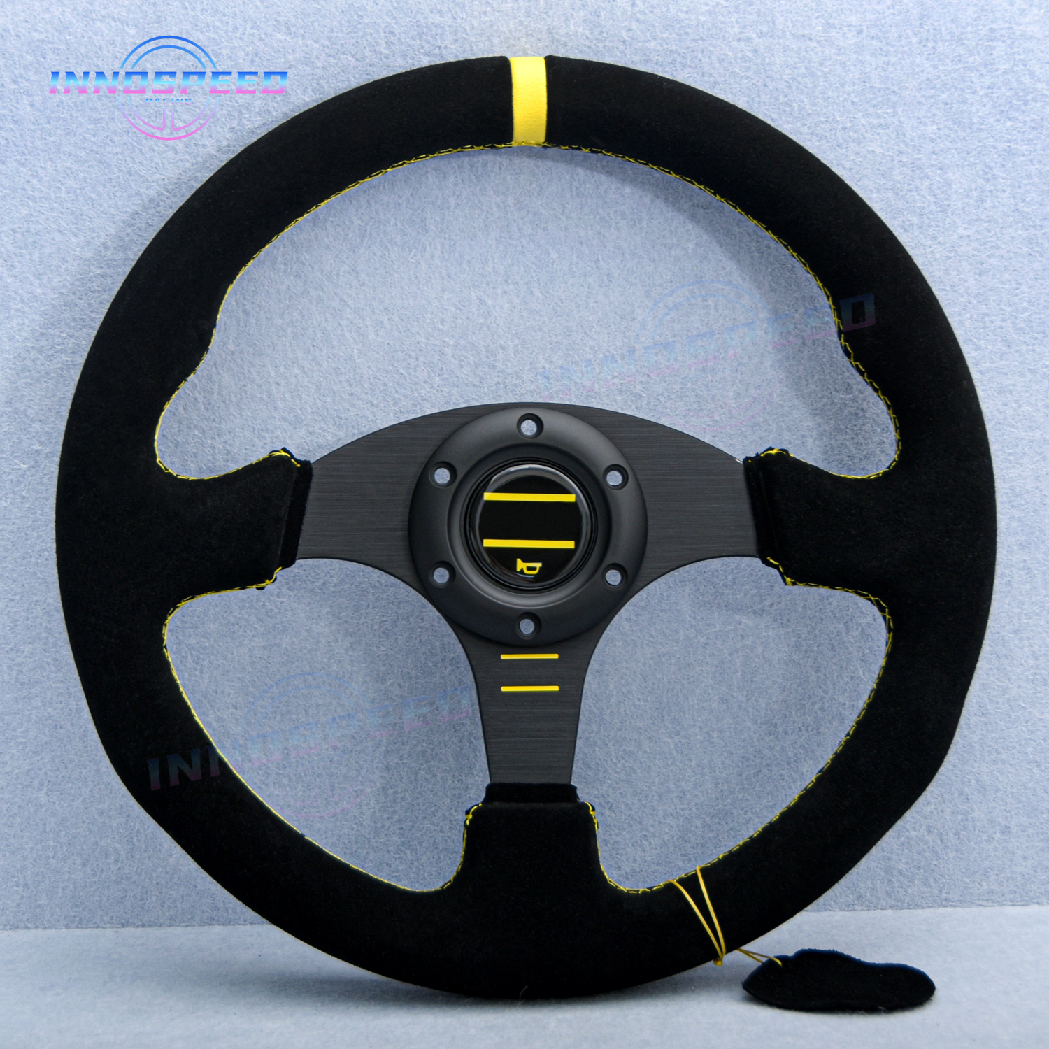 13Inch Suede Leather JDM SIM Racing Sport Steering Wheel for Universal ...