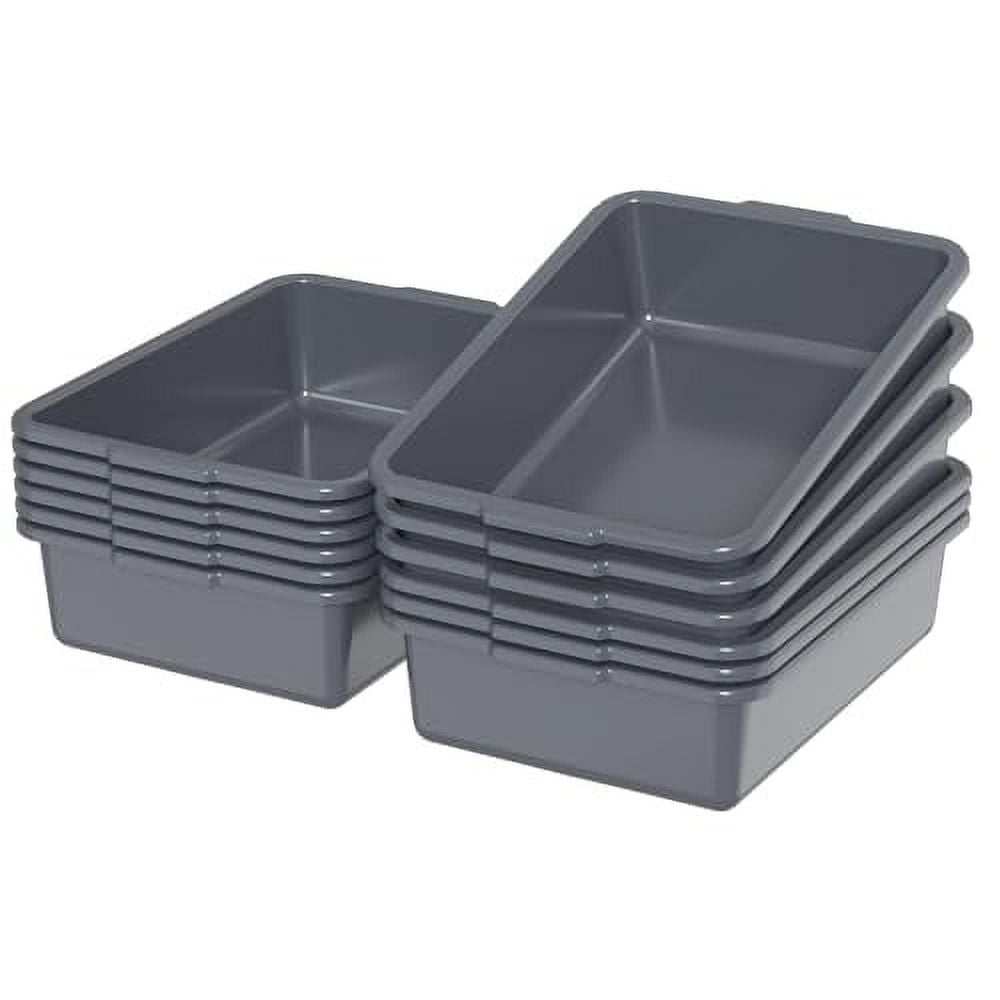 13L Commercial Bus Tubs - Grey, 12 Packs - Walmart.com