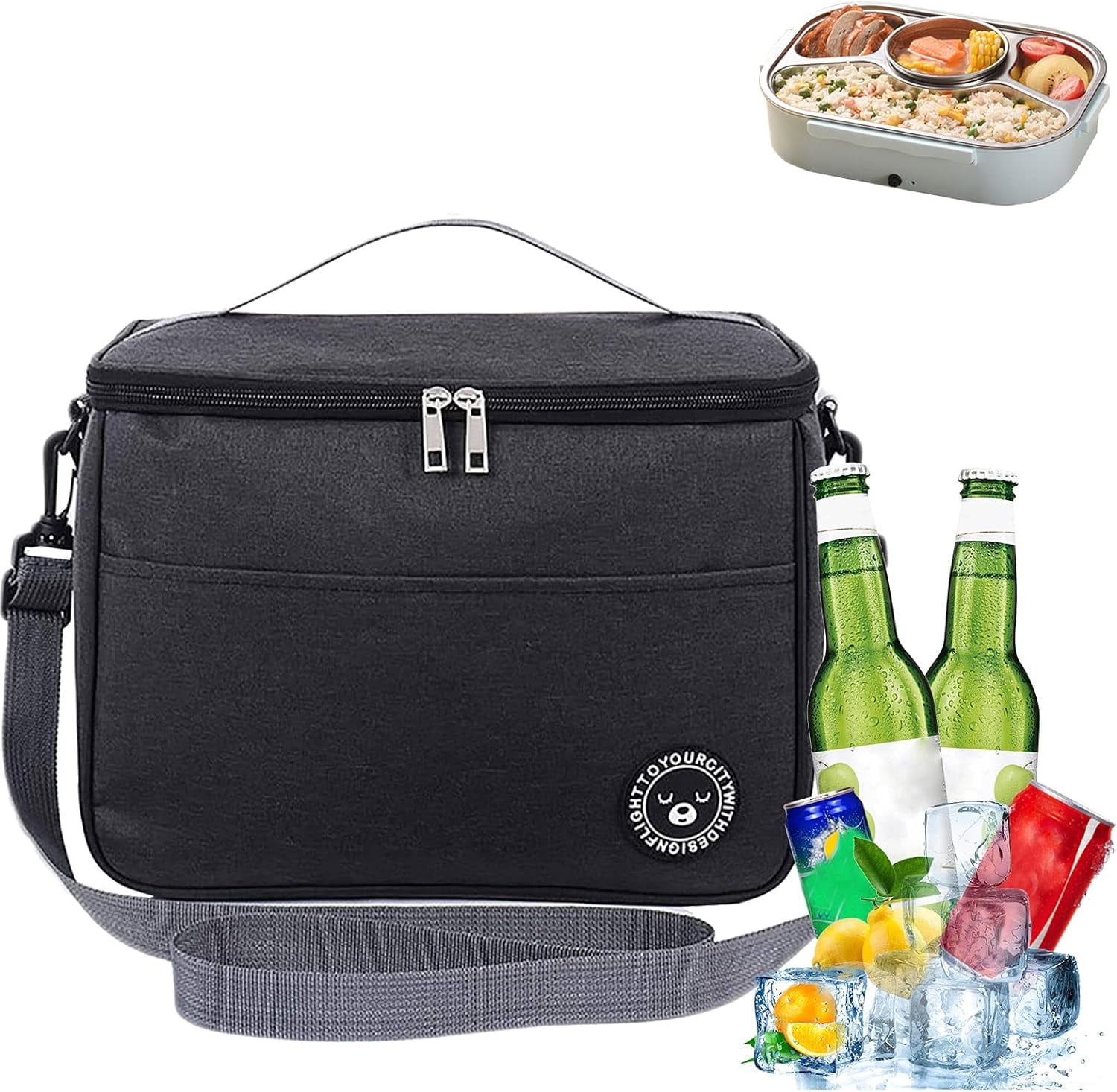 13L Lunch Bag Cooler Protection,Waterproof Foldable Lunch Bag,Small Foldable Thermal Cooler ...