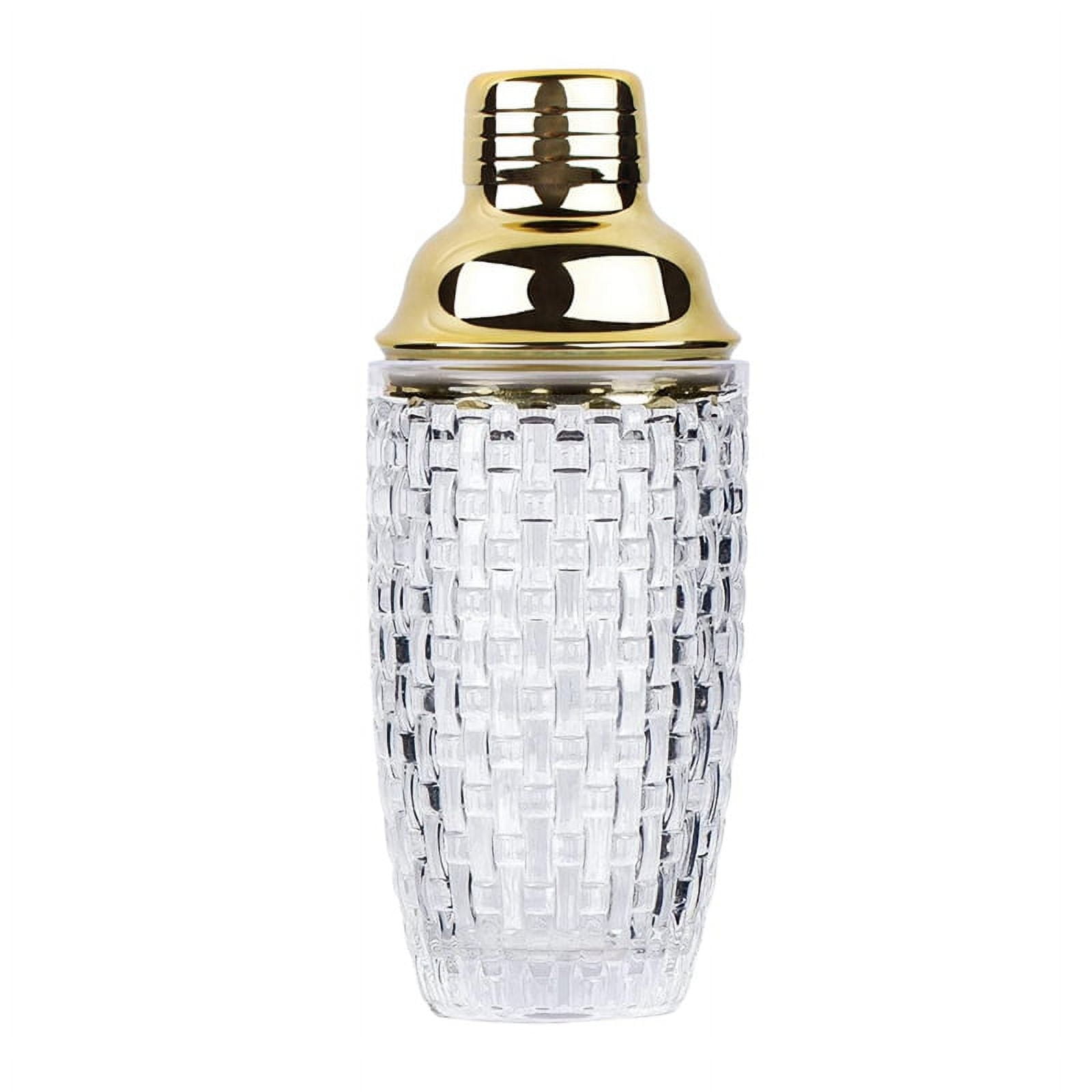13Oz Glass Cocktail Shaker Set - for Cocktails, Drink Shakers and Gold ...