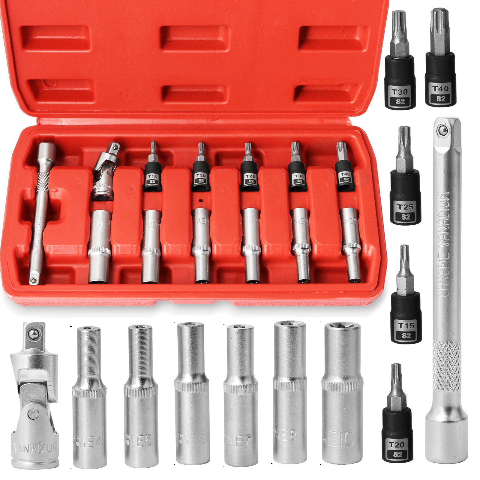 Gearwrench 82511 T-10 Long Torx Socket 1/4" Drive - Walmart.com