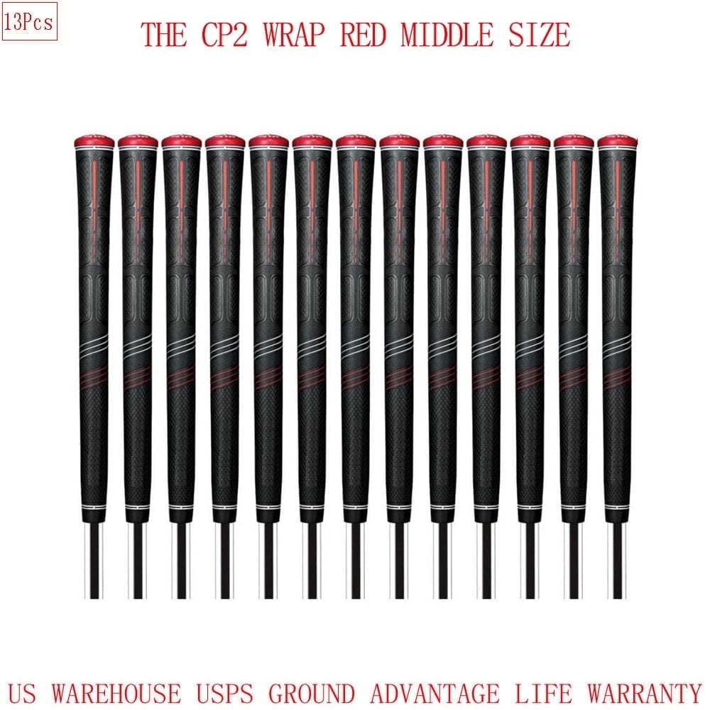 13PCS CP2 Pro Golf Club Grip Tacky Feel Middle Red Rubber 60R Golf Grip ...