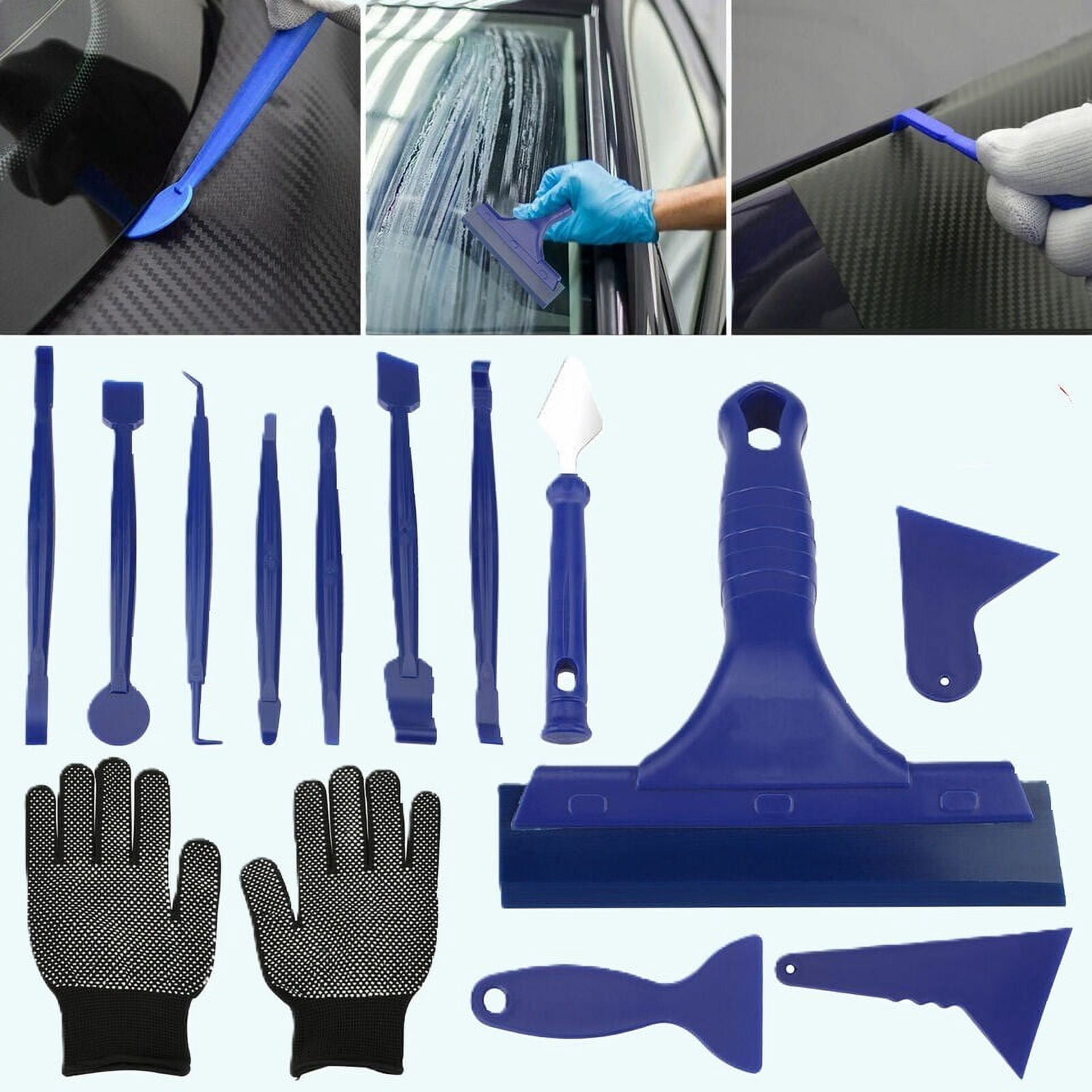 13PCS Car Window Tint Wrap Film Vinyl Cutting Gloves Squeegee Scraper ...